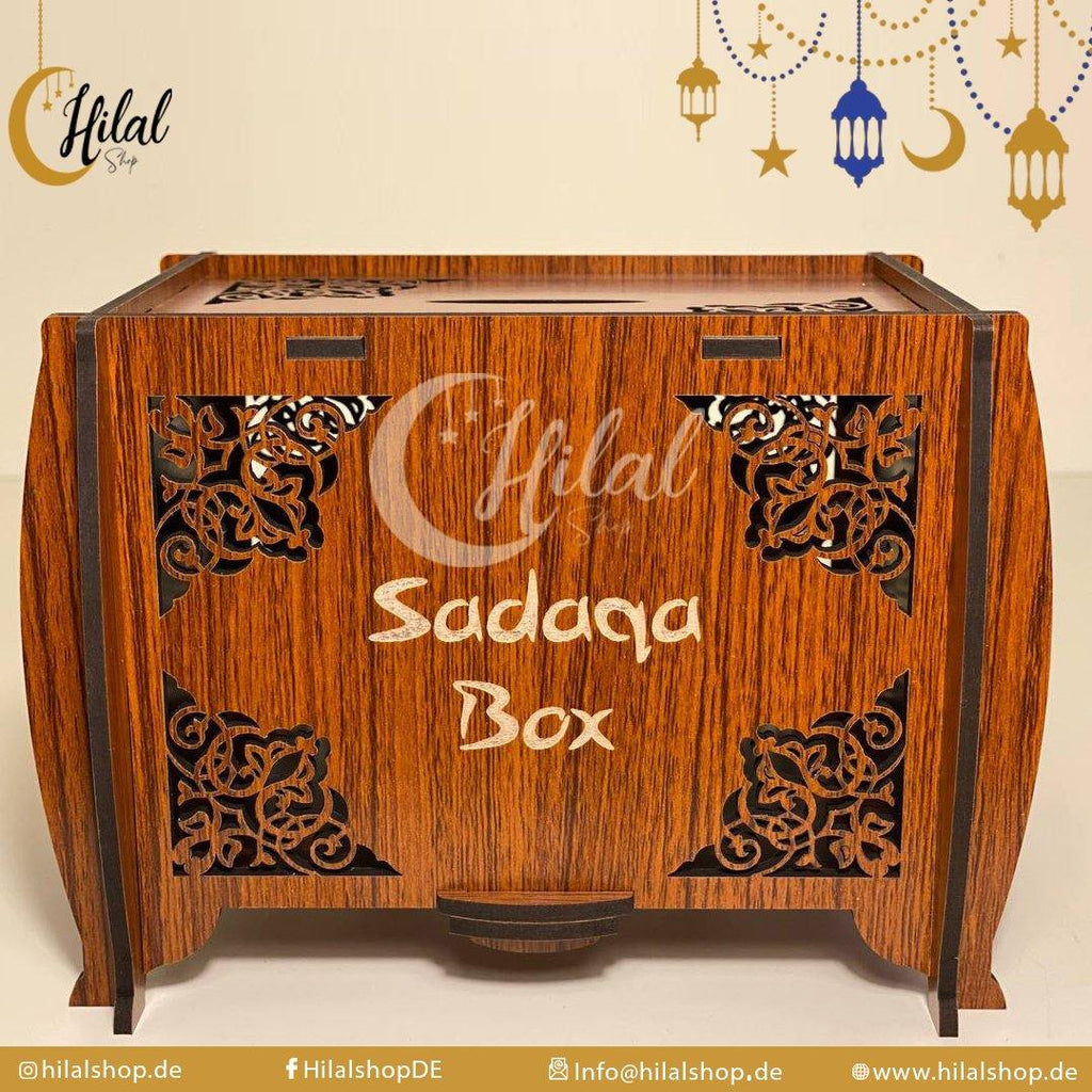 Sadaqa Box aus Holz – Hilalshop.de